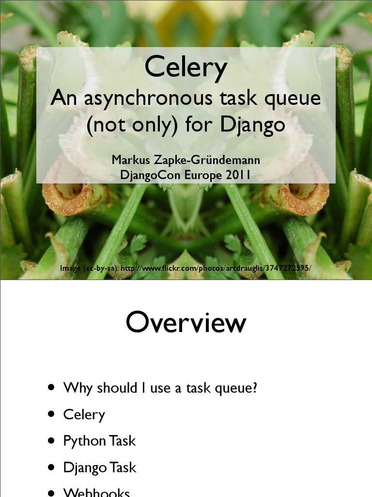 Celery An A Synchronous Task Queue Not Only For Django Pdf