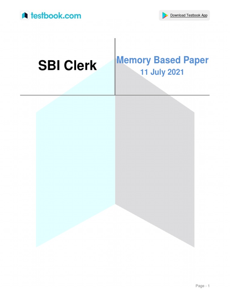 Memory Based Paper Sbi Clerk 11th July 2 266bb4c1 | PDF | Communication | Nonverbal Communication