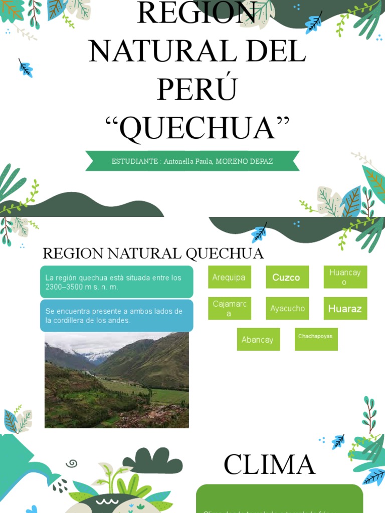 Region Natural Quechua | PDF