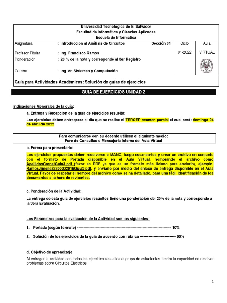 Guia3 Ejercicios IACI Virtual | PDF | Evaluación | Salón de clases