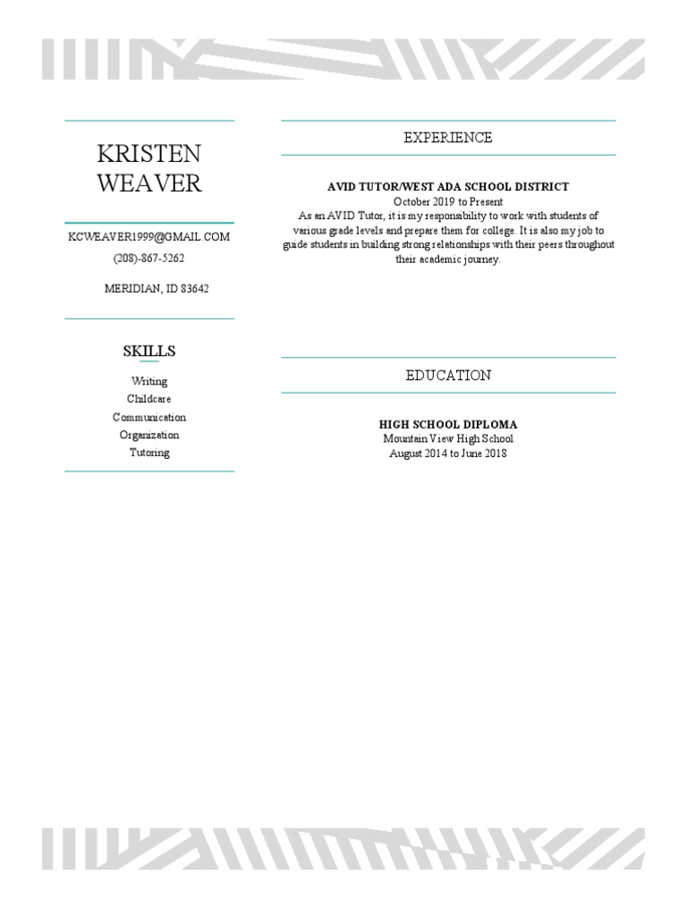 Kristen Weaver Resume | PDF