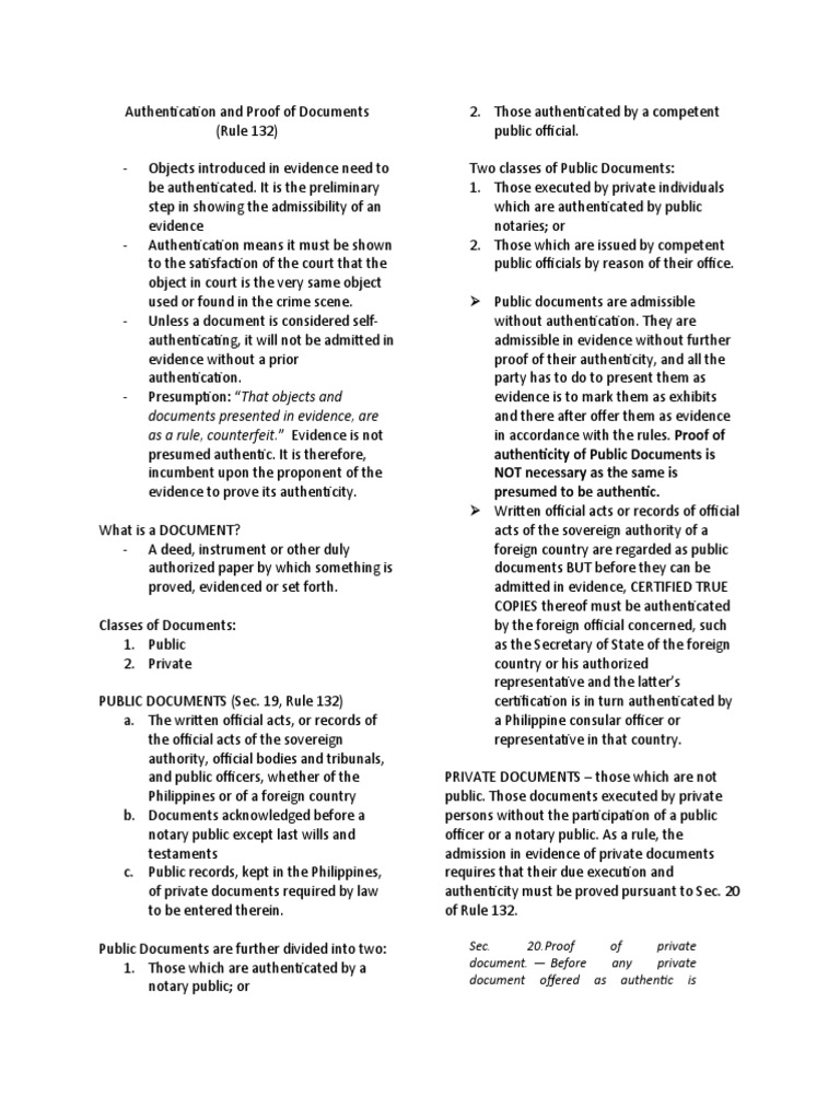Authentication and Proof of Documents | PDF | Evidence (Law) | Evidence