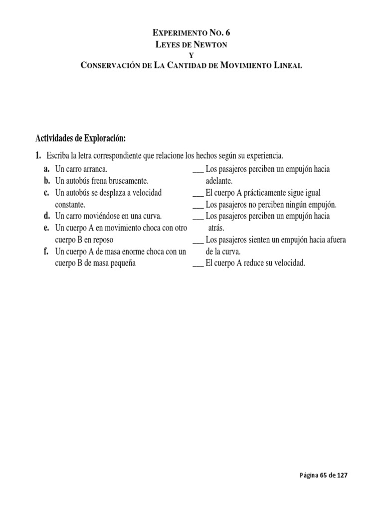 Leyes de Newton y Movimiento Lineal | PDF | Masa | Fuerza