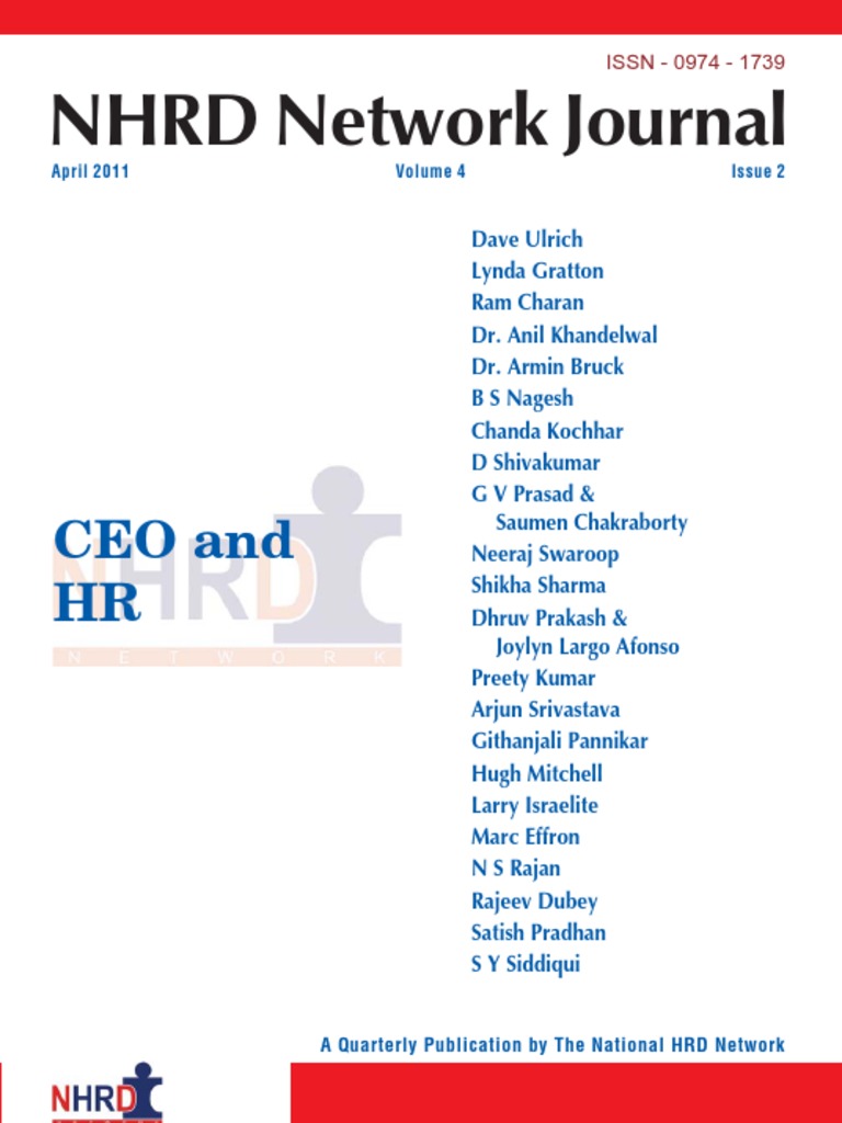 NHRD Journal | PDF | Human Resource Management | Leadership