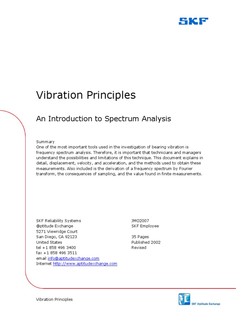 Vibration Principles: An Introduction To Spectrum Analysis | PDF ...