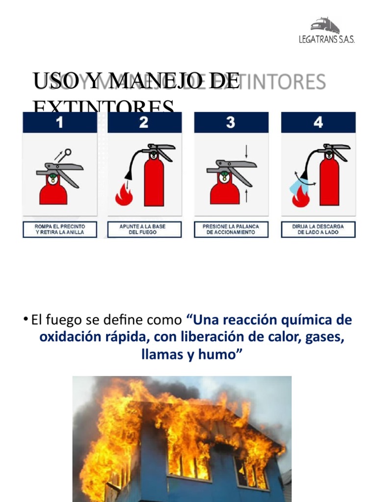 Uso y Manejo de Extintores | PDF | Incendios | Combustibles