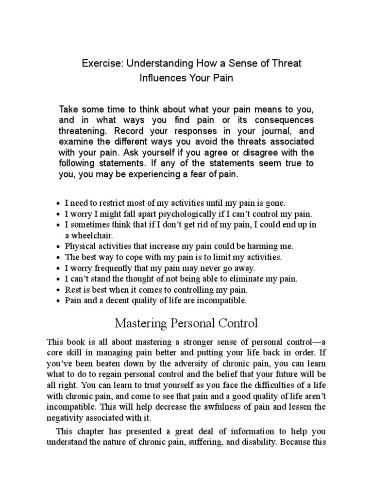 10 Simple Solutions To Chronic Pain How To Stop Pain From Controlling ...