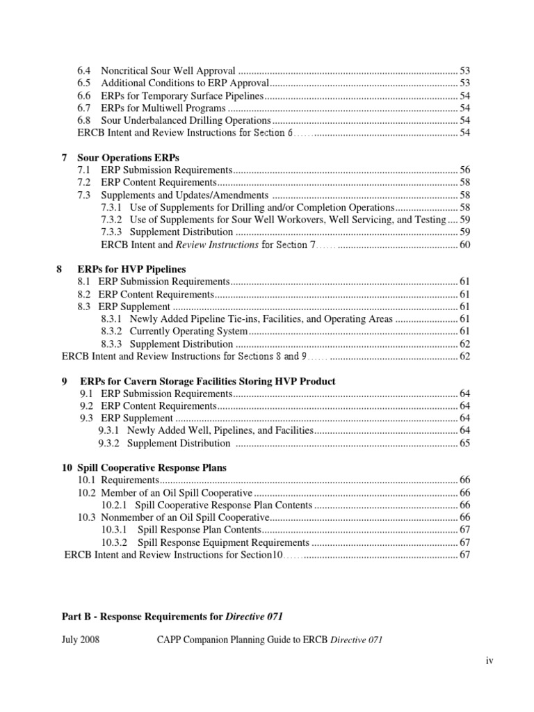 CAPP Companion - Planning - Guide - To - ERCB - Directive - 071 6 | PDF ...