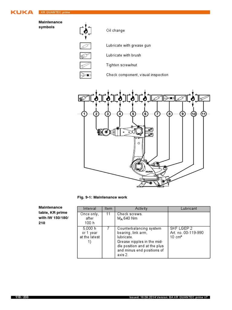 KR QUANTEC Prime Difference | PDF | Bearing (Mechanical) | Motor Oil