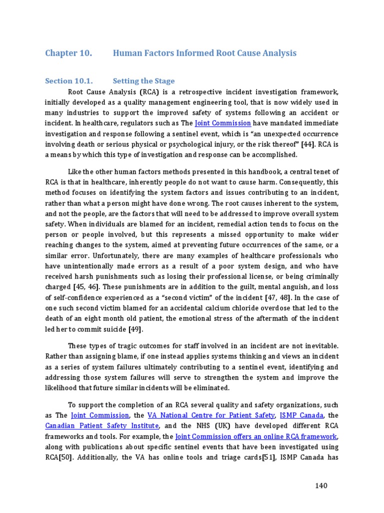 Part 10-Human Factors Informed Root Cause Analysis (RCA) | PDF | Risk ...