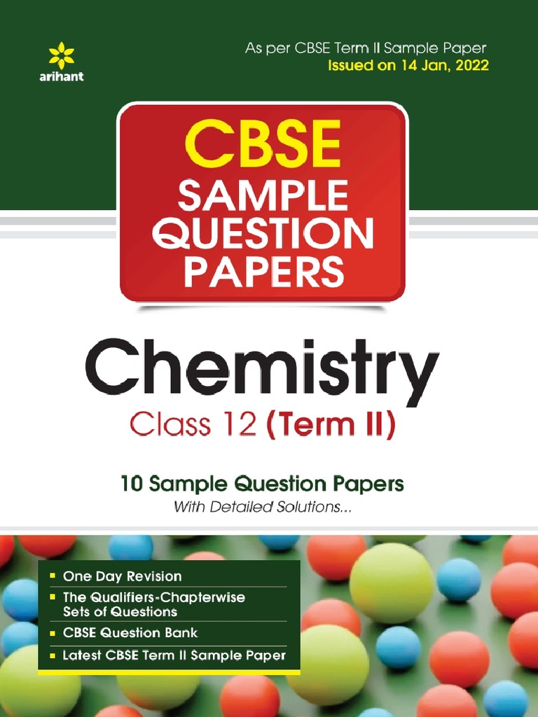 Arihant Class 12 Chemistry Term 2 Sample Papers | PDF