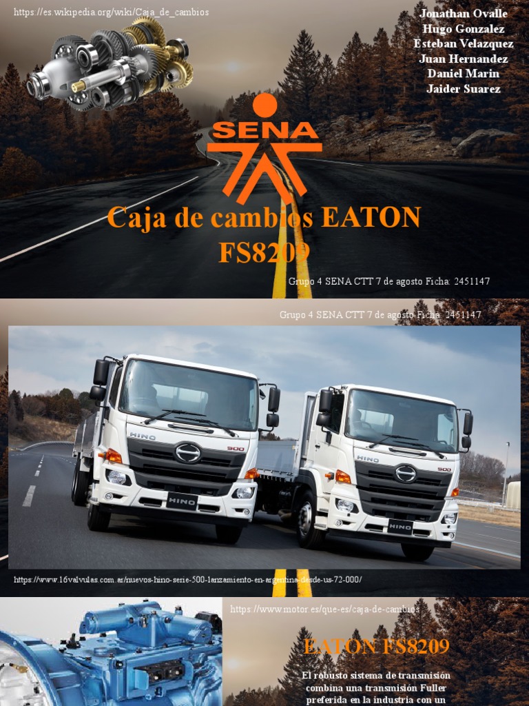 Caja de Cambios EATON FS8209 | PDF | Transmisión (Mecánica) | Vehículos