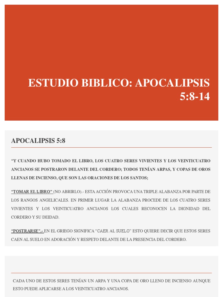 Apocalipsis Capitulo 5 | PDF | Libro de revelación | Cordero de Dios