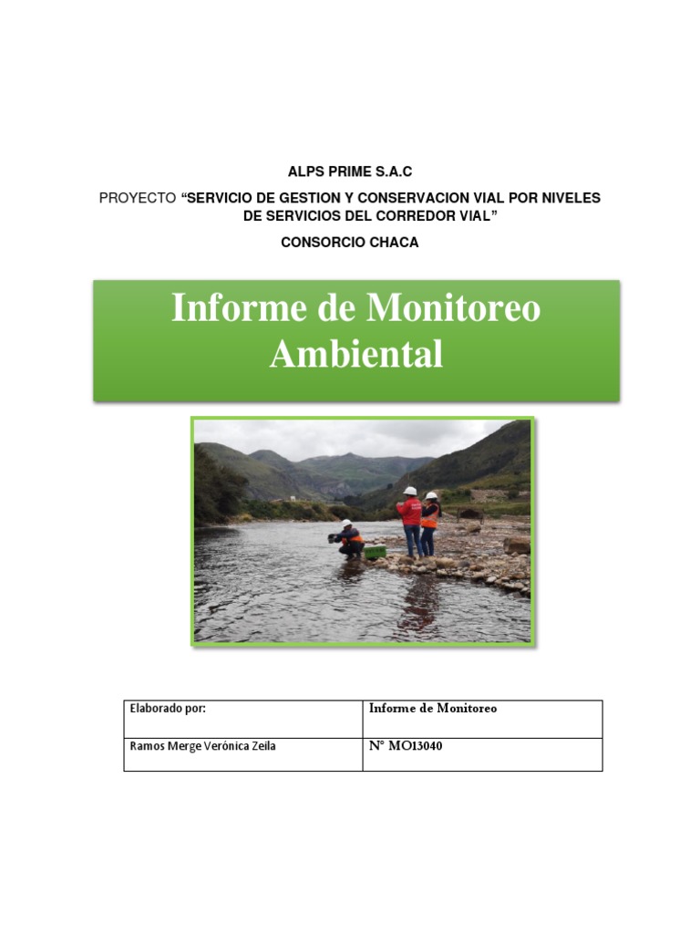 Informe de Monitoreo Ambiental de Agua | PDF | Agua | Efluente
