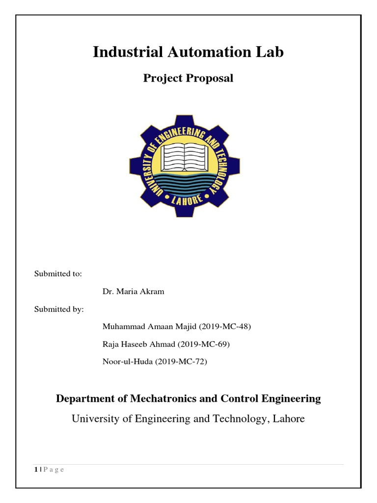 Industrial Automation Lab: Project Proposal | PDF | Automation | Programmable Logic Controller