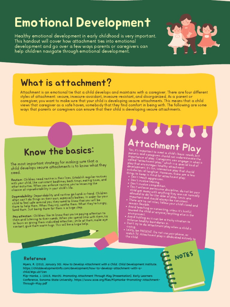 Emotional Development Handout cd2 | PDF | Attachment Theory ...