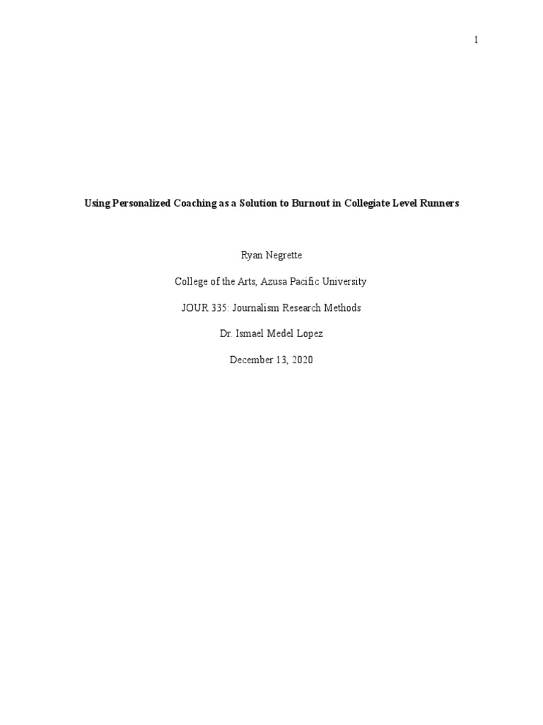 Burnout Research Paper-2 | PDF | Occupational Burnout | Mental Health
