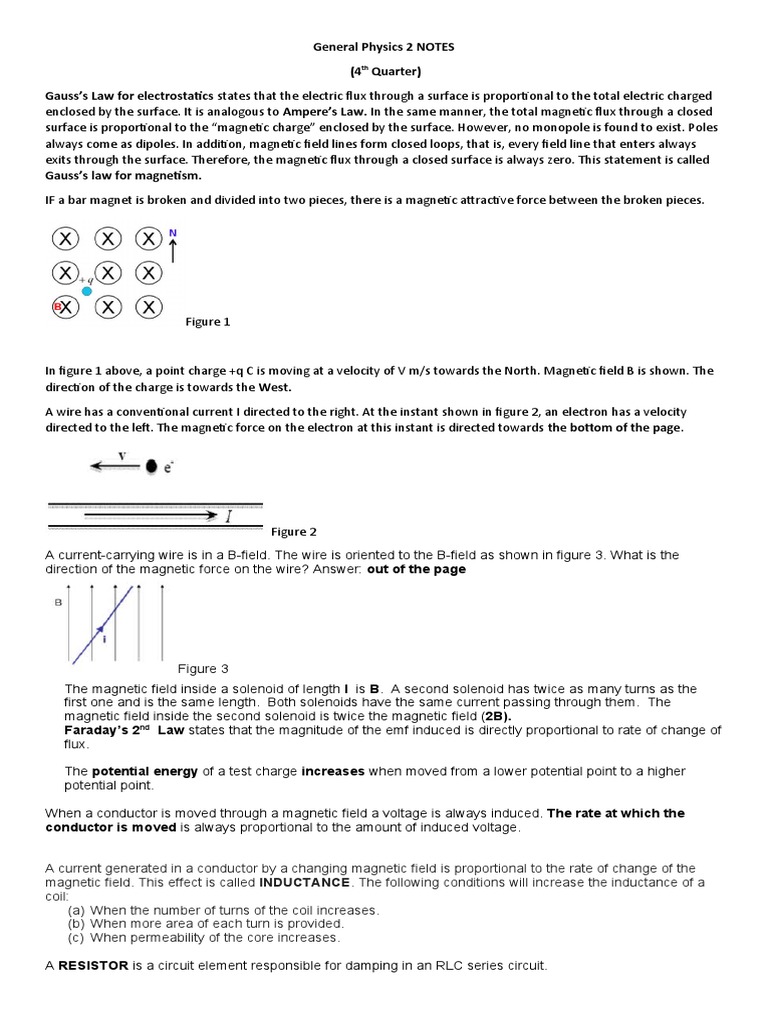 Physics 2 - 4th Quarter Reviewer | PDF | Electromagnetic Induction | Magnetic Field