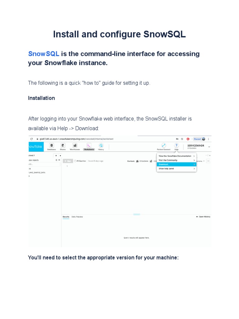 Install and Configure SnowSQL | PDF | Password | Proxy Server