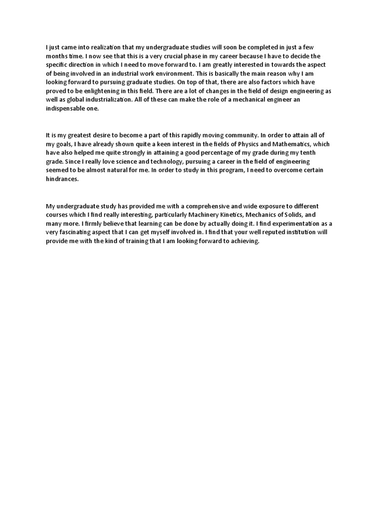 I Just Came Into Realization That My Undergraduate Studies Will Soon Be ...