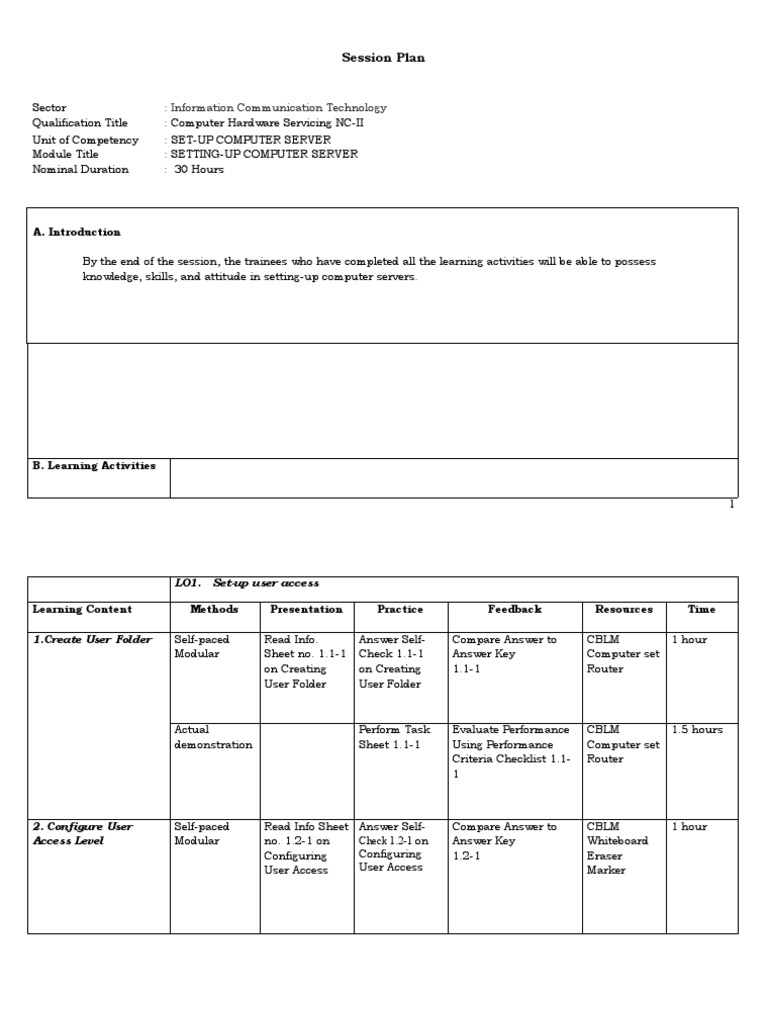 Session Plan in CSS II | PDF | Modularity | Router (Computing)