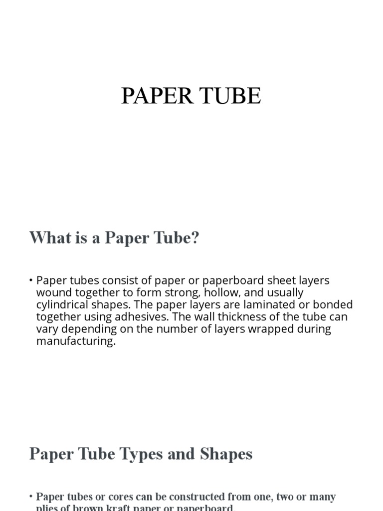 Paper Tube | PDF | Paper | Plywood