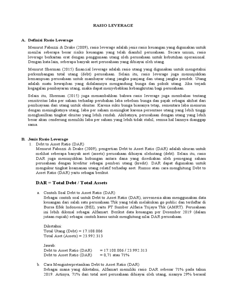 Rasio Leverage | PDF