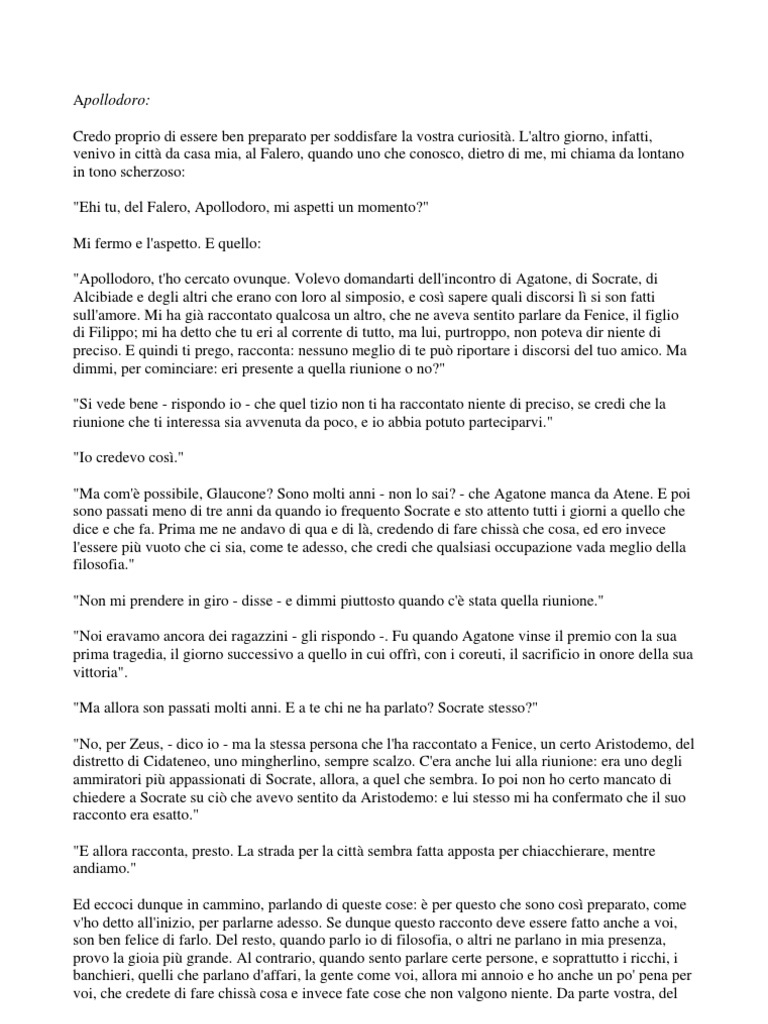 Simposio Platone | PDF