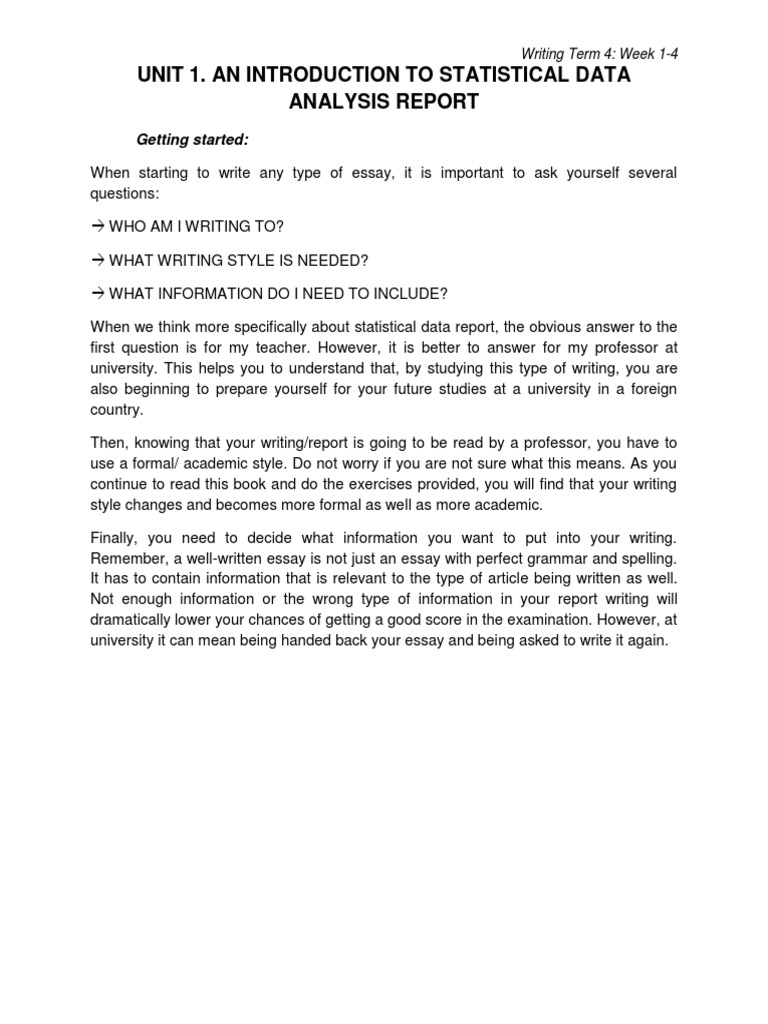Introduction to Statistical Reports | PDF | Noun | Grammatical Number
