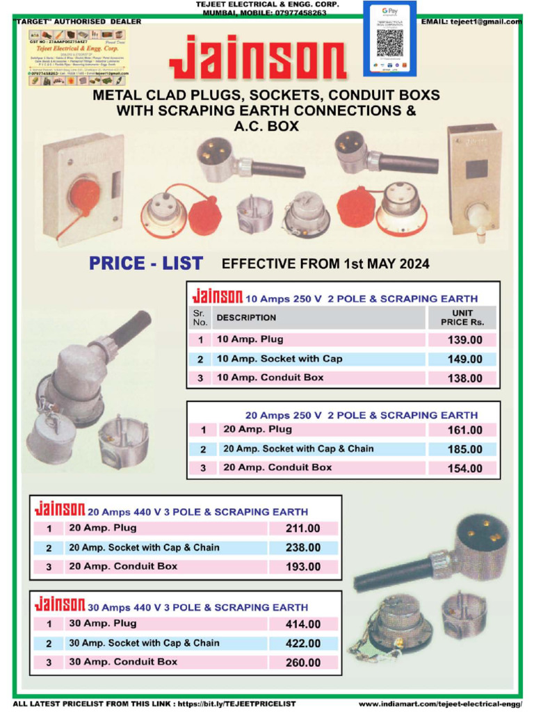 Tejeet Electrical Price List 2024 | PDF | Business | Finance & Money ...