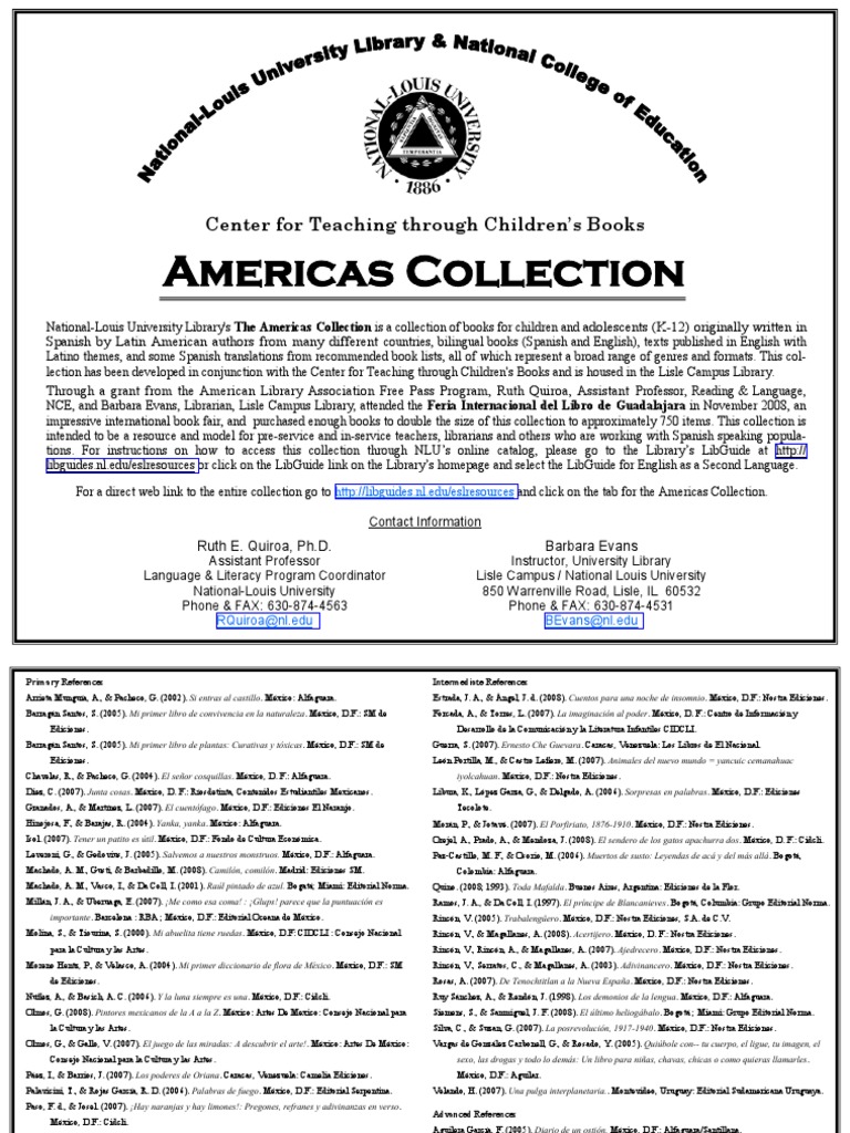 Learning From The NLU Americas Library Collection - New Book Tit | PDF ...