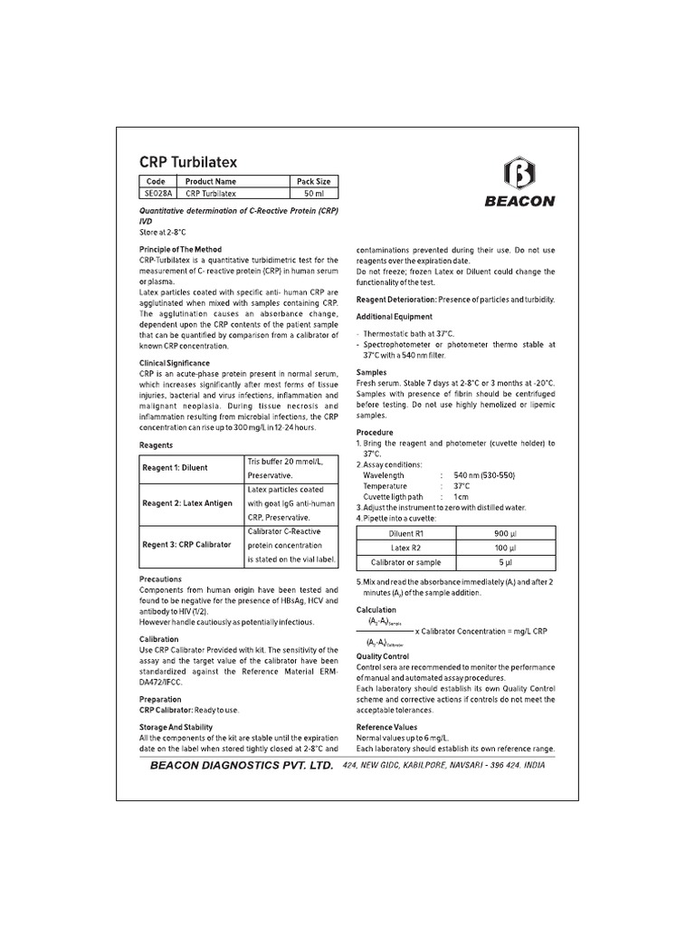 35 - IFU - CRP Turbilatex - Kit Insert - Final-Curve File | PDF