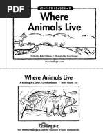 Cut and Paste Animals Where Do They Live Worksheet | PDF