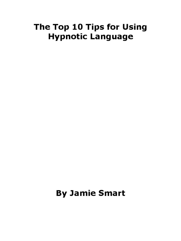 Hypnotic Language Ebook | PDF | Neuro Linguistic Programming | Taste