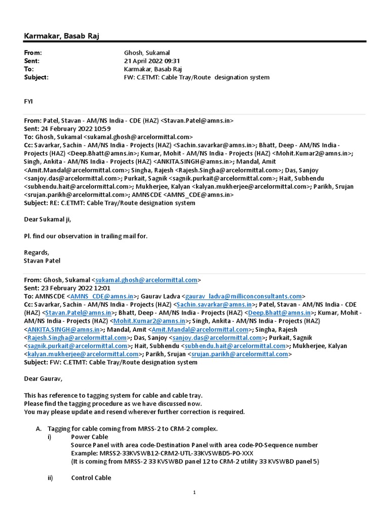 Cable Tray Designation | Download Free PDF | Electrical Engineering ...