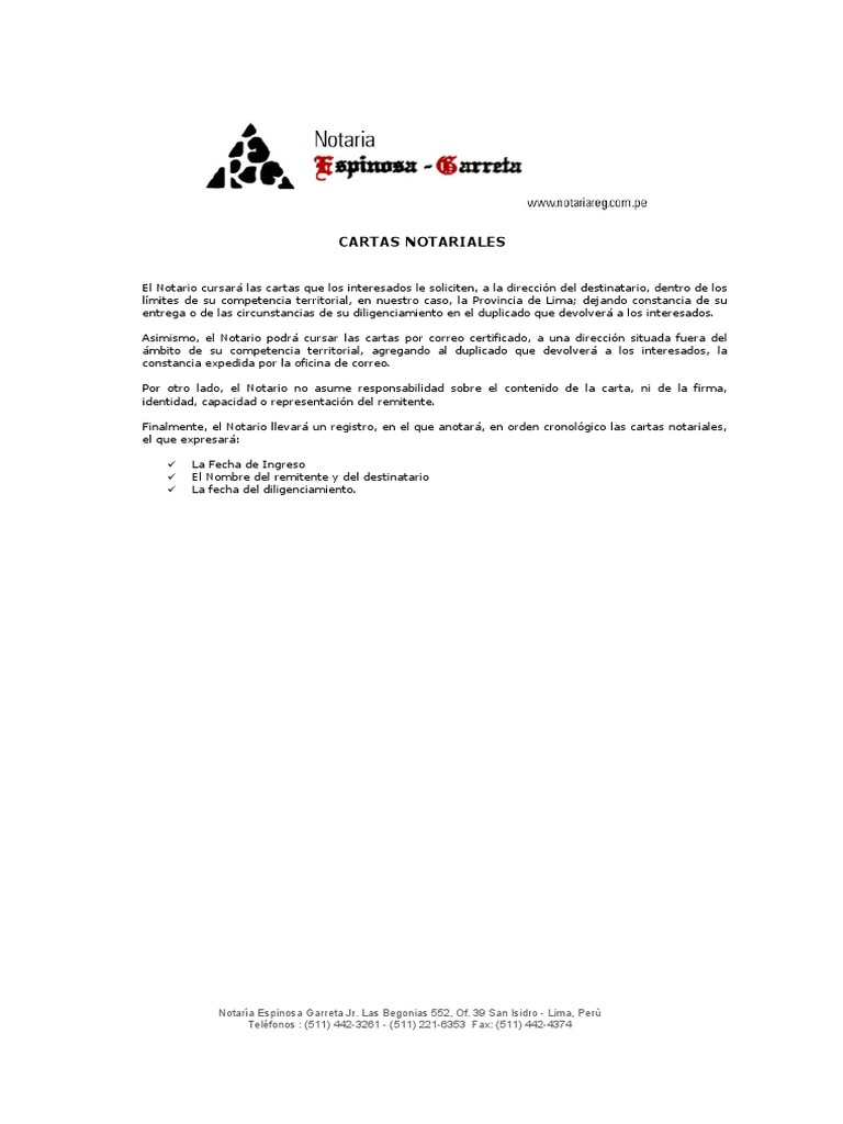 Cartas Notariales | PDF | Política | Ciencias sociales