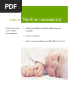 Newborn Assessment NIPE Checklist | PDF | Infants | Childbirth