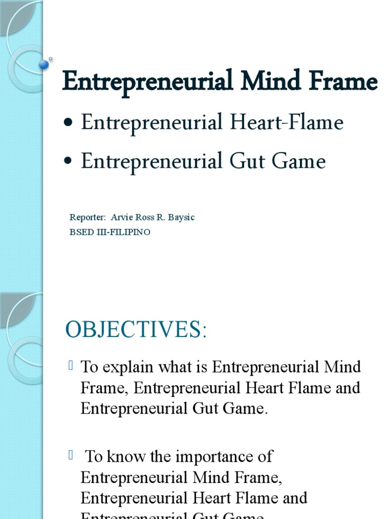 Entrepreneurial Mind Frame | PDF
