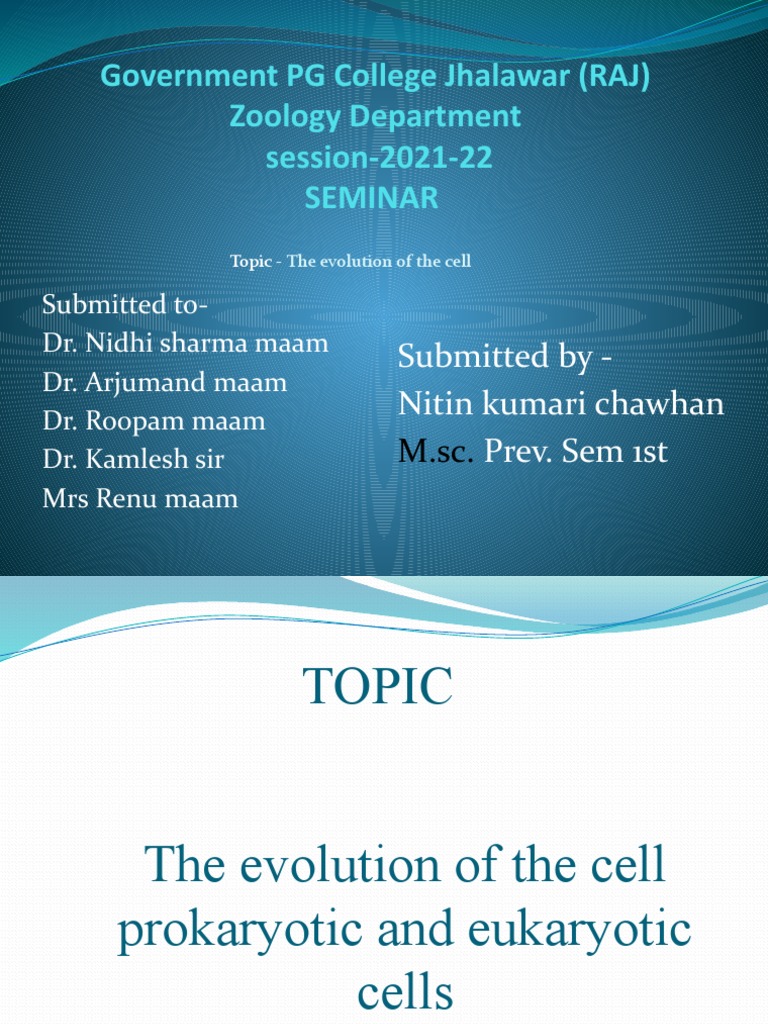 Nitin Evolution of Cells-1 | PDF | Cell (Biology) | Eukaryotes