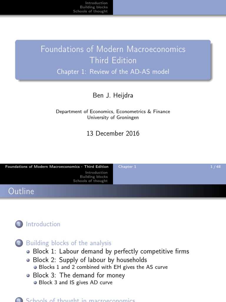 Foundations of Modern Macroeconomics Third Edition: Chapter 1: Review ...