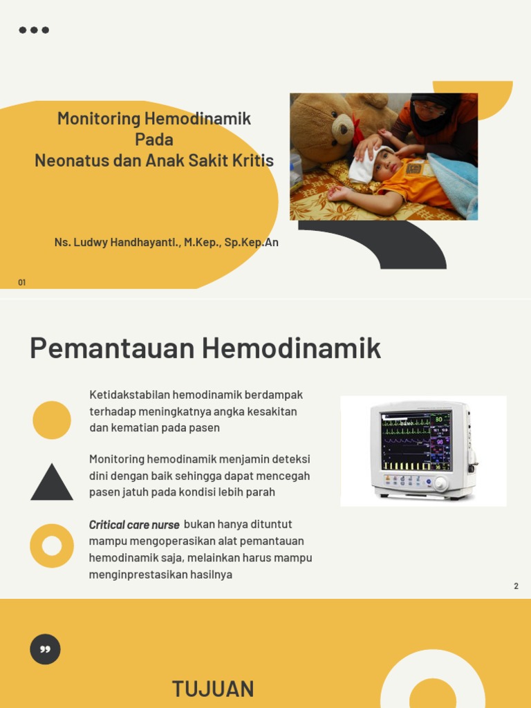 Hemodinamik Monitoring Pada Neonatus Dan Anak Sakit Kritis | PDF