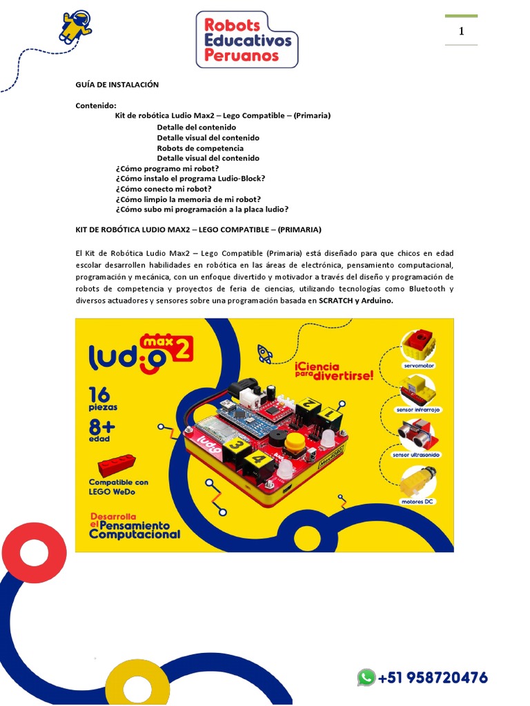 Guía Instalación Ludio 2021 | PDF | Robótica | Robot