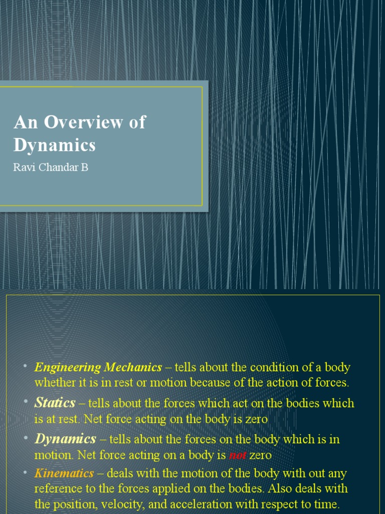 Dynamics Overview - Modified | PDF | Force | Acceleration