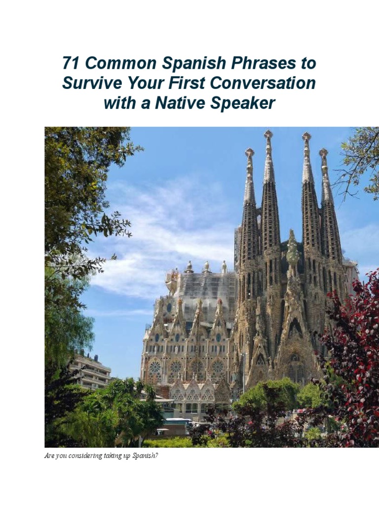 71 Essential Spanish Conversation Phrases | PDF | Spanish Language ...