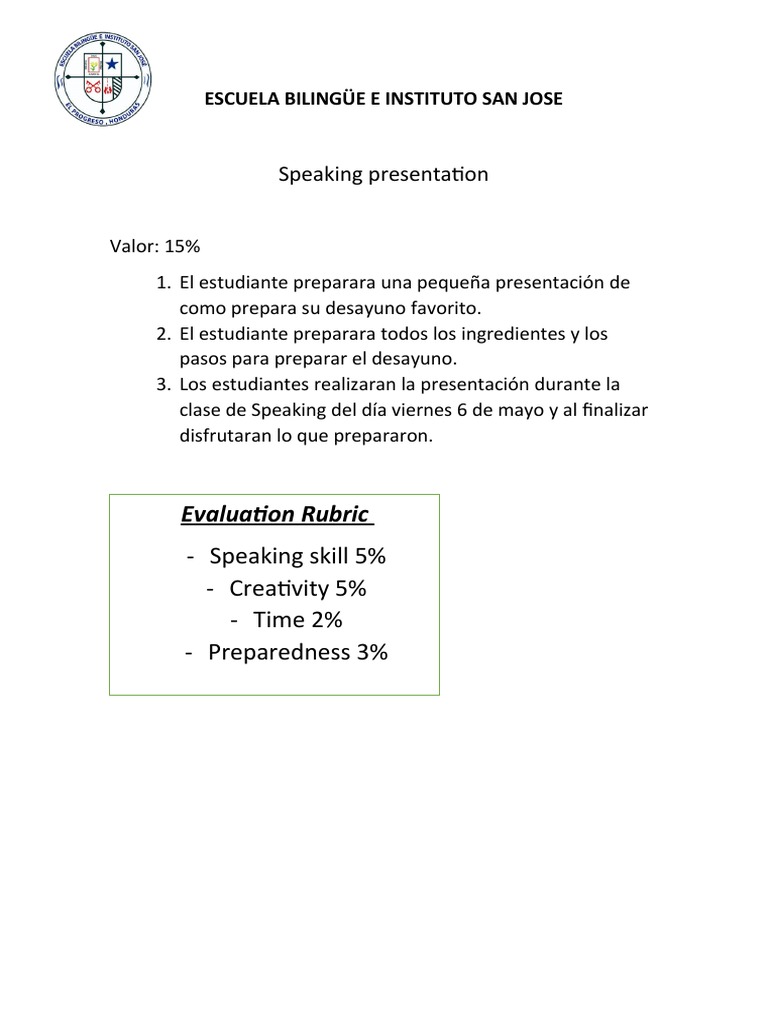 Presentación de Desayuno Favorito | PDF | Artes del Lenguaje y Comunicación