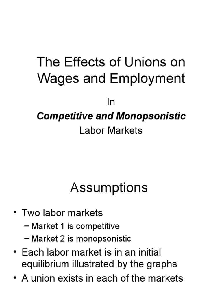 49 The Effects of Unions On Wages and Employment | PDF | Labour ...
