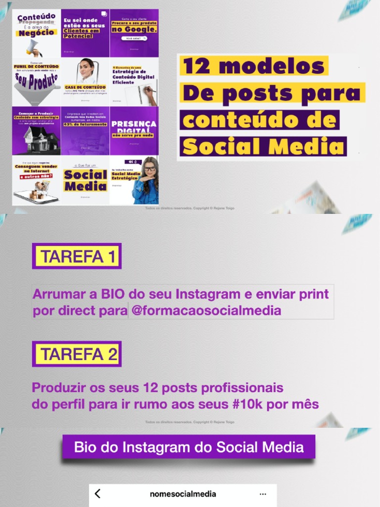 12 Modelos de Post | PDF | Aplicativo para celular | Imagem