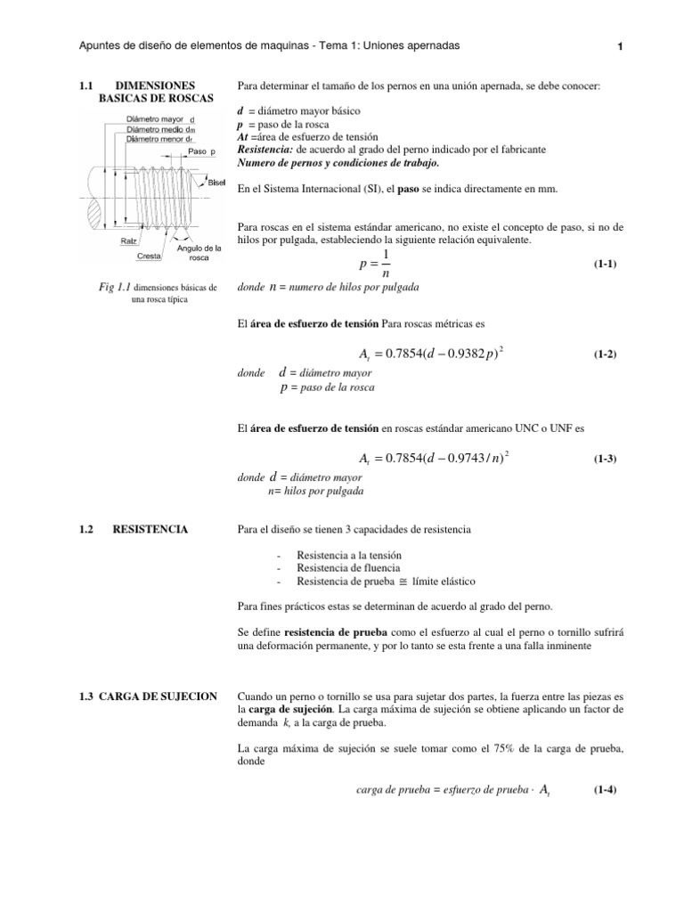 Dimensiones de Pernos | PDF | Tornillo | Procesos industriales