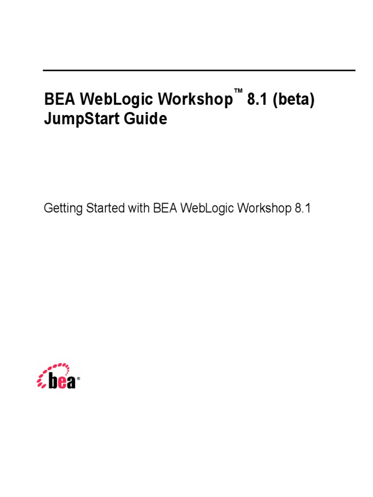 Bea Weblogic Workshop 81 Beta Jumpstart Guide Pdf Web Application Java Programming