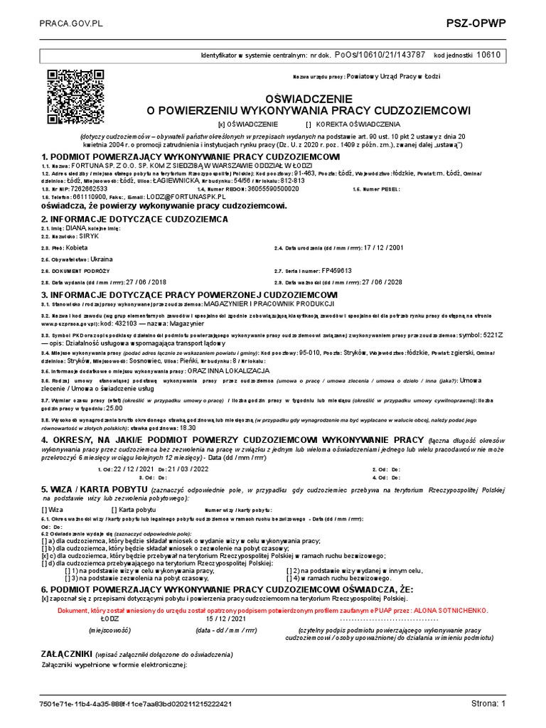 Psz-Opwp: Praca - Gov.Pl Poos/10610/21/143787 10610 | PDF